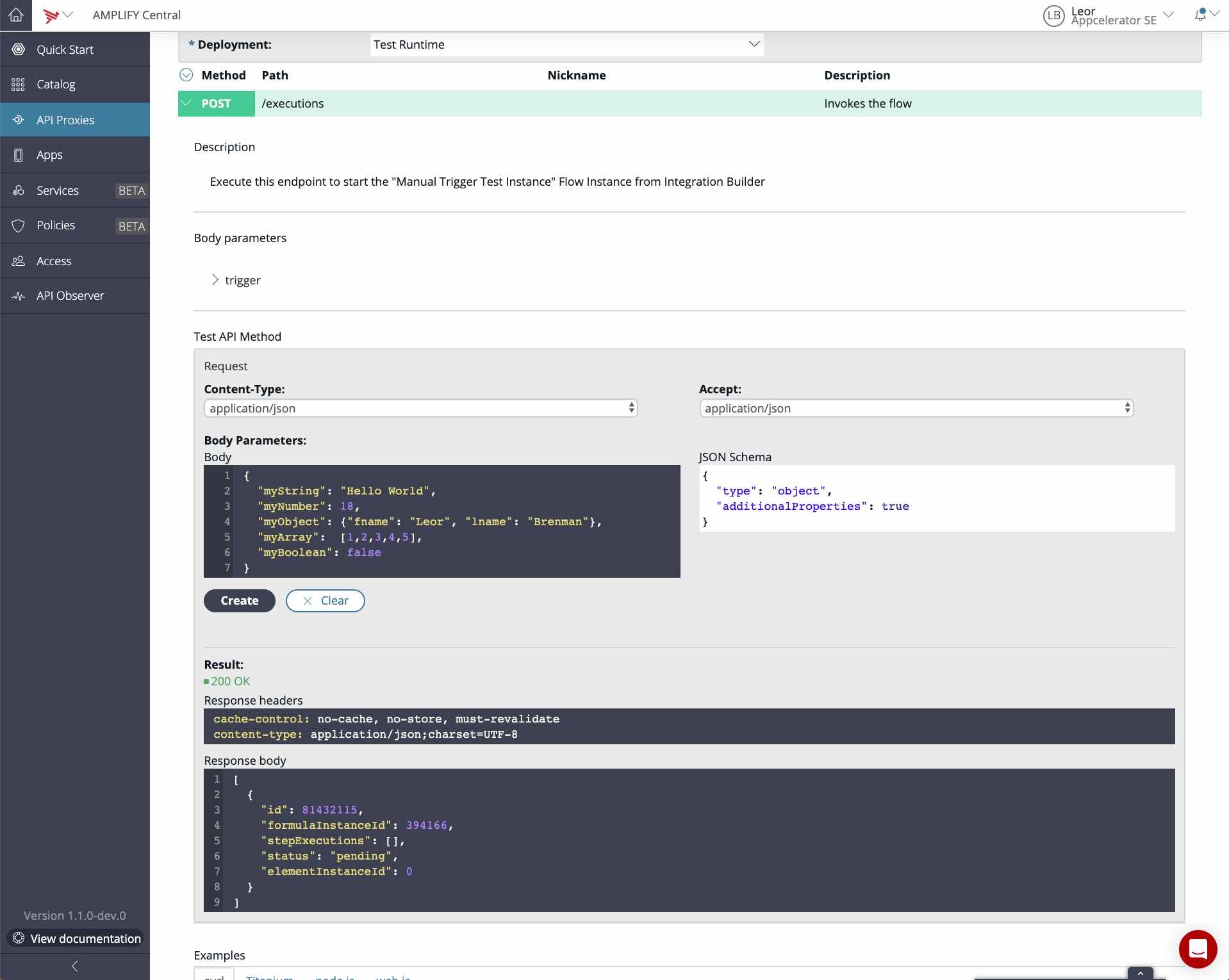 Integration Builder - Manually Triggered Flow Example